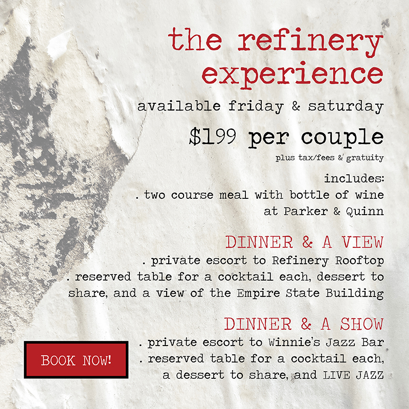 Refinery Rooftop Restaurant and Bar in NYC - Lounge and Cocktails