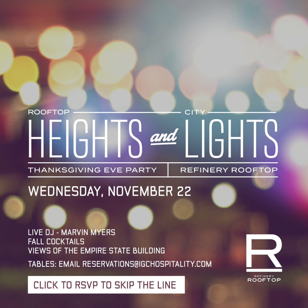 Refinery Rooftop Restaurant and Bar in NYC - Lounge and Cocktails